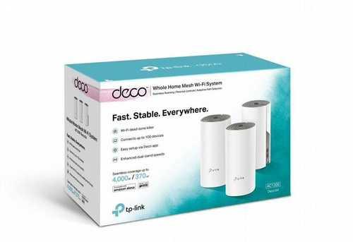 TP-Link Бесшовный Mesh роутер Deco E4 (3-Pack) 4шт