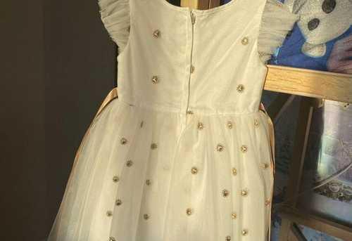 Платье снежинки на девочку 104