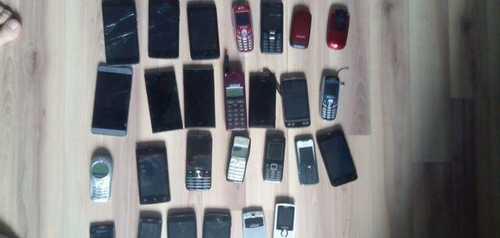 Сотовые телефоны, смартфоны, много, одним лотом