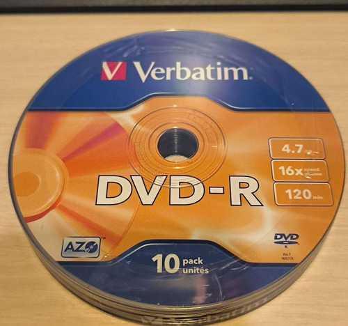 Verbatim DVD-R, 4.7GB, упаковка 10 шт