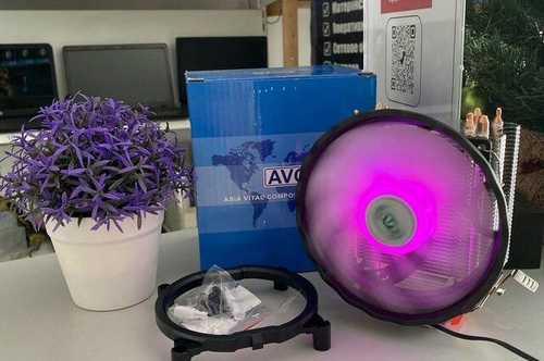 Башенный куллер для процессора AVC 4 трубки RGB