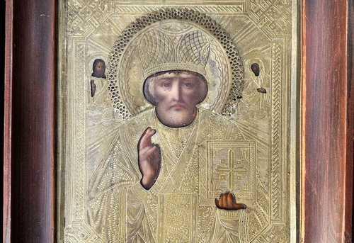 Старинная икона Св. Николай Чудотворец