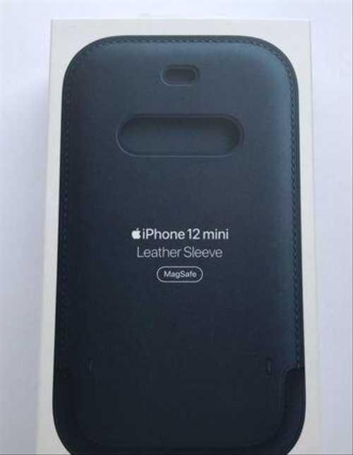 Кожаный чехол iPhone 12 mini Leather Sleeve