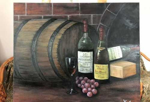 Картина маслом Натюрморт с вином