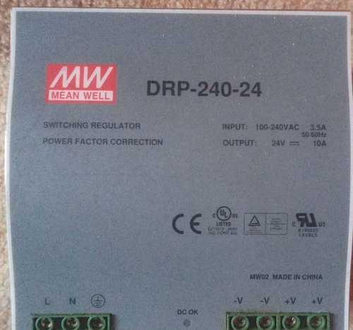 Блок питания Mean well DRP-240-24 24v 10A