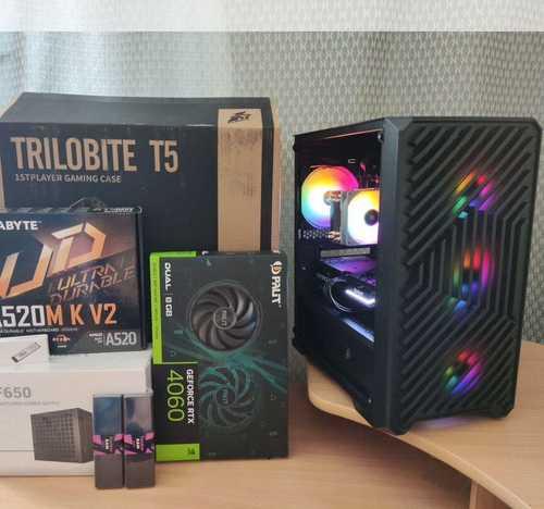 Игровой пк Ryzen 5600/ RTX 4060/ DDR4 16GB/M2 512G