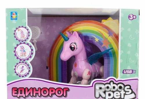 Интерактивная игрушка Робо Единорог розовый 1toy