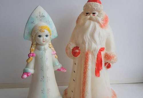 Новогодняя игрушка СССР - дед мороз и снегурочка