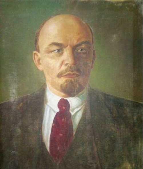 Портрет Ленина на холсте
