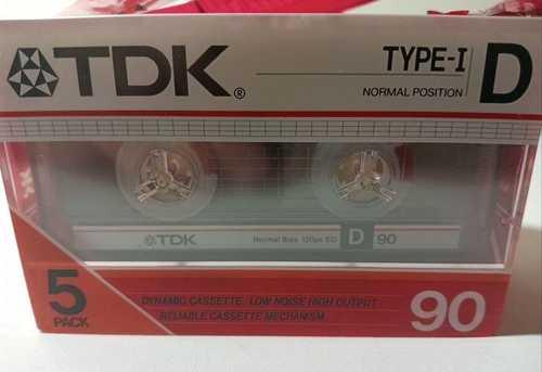 Аудиокассеты новые TDK 90 type-1 D