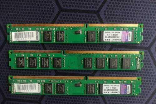 Оперативная память Kingston 12 гб (4гбx3шт) DDR3