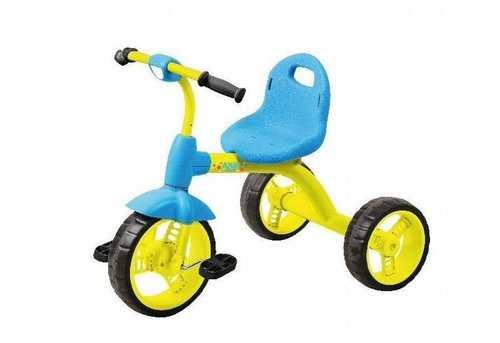 Велосипед детский принт желтый С голубым