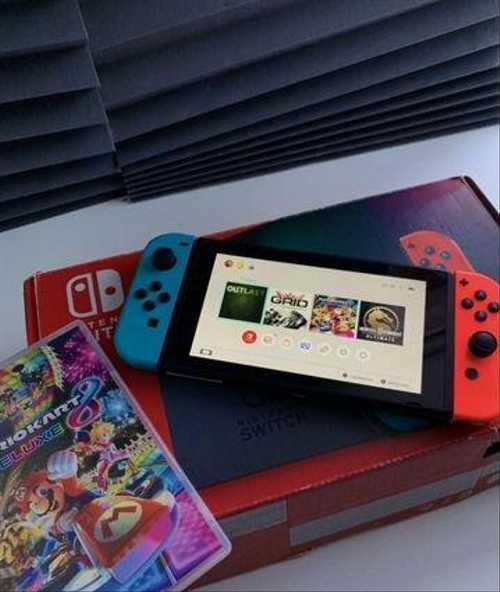 Nintendo switch rev 2 + 96Gb + игры