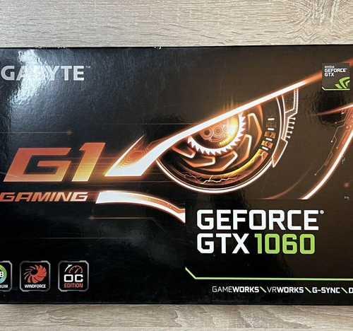 Коробка от GTX 1060 6Gb Gigabyte Gaming G1