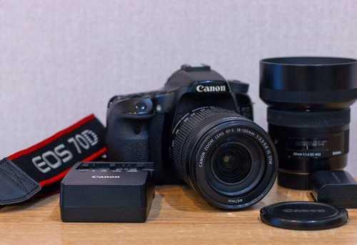 Canon EOS 70d KIT + Объектив (EF-S 18-135mm IS STM