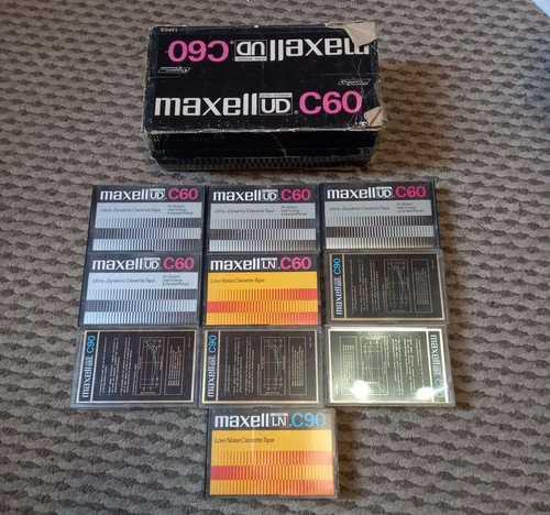 10 аудиокассет maxell ud,ln c60,c90