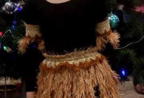 Новогодний костюм негретенка (папуаса) для девочки