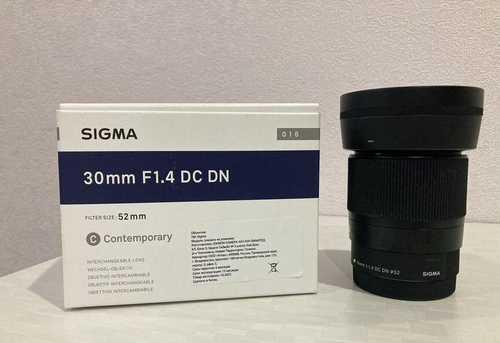 Объектив Sigma AF 30mm F 1.4 DC DN, байонет EF-M