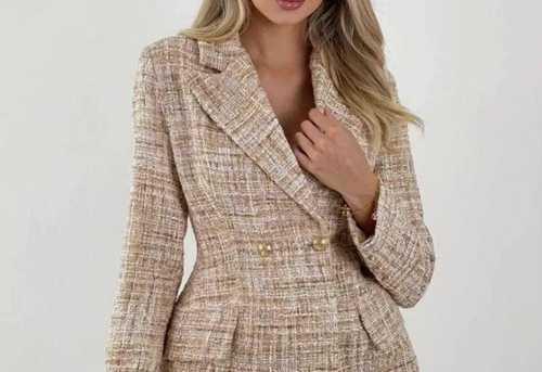 Жакет твидовый пиджак твидовый женский 42-44