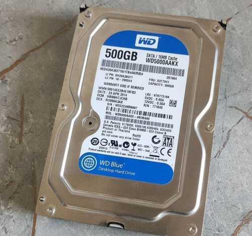 Жесткий диск 3.5 WD Blue 500GB SATA3