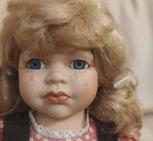 Кукла фарфоровая со слезами Германия винтаж
