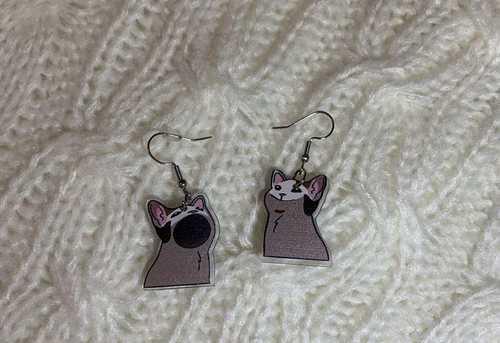 Сережки коты