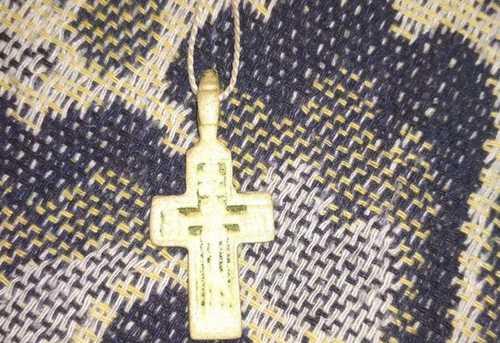 Крест нательный 19 век латунь