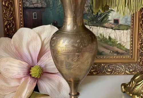 Винтажная латунная ваза