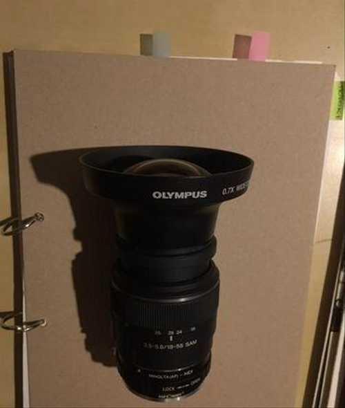 Широкоугольный конвертор olympus 0,7 55мм