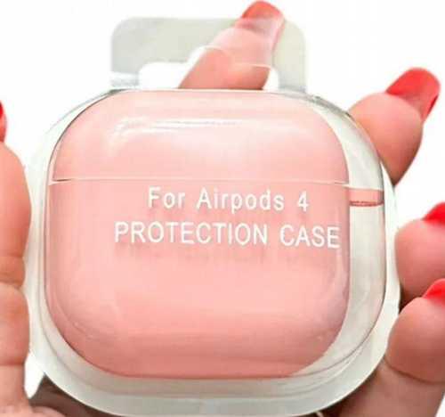 Чехол на AirPods 4 силиконовый с карабином