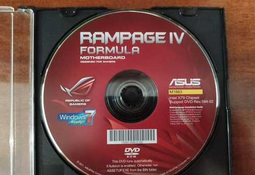 Dvd диск от платы Asus Rampage IV Formula