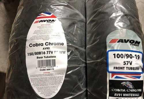 Avon Cobra Chrome WW 100/90-19+150/80B16 Белый Бок