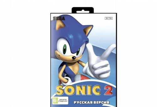 Картридж sega одноигровый sonic 2, 8Мб