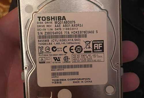Жеский диск Toshiba 750 гб MQ01ABD075