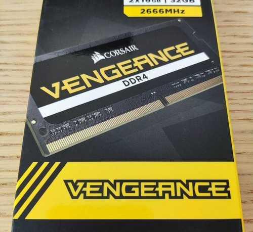 Corsair Vengeance 32Gb DDR4, 2x16Gb,2666, SO-dimm