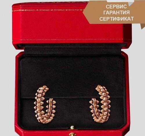 Серьги cartier, розовое золото