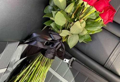 Цветы Букеты Розы красные 101, 51, с доставкой