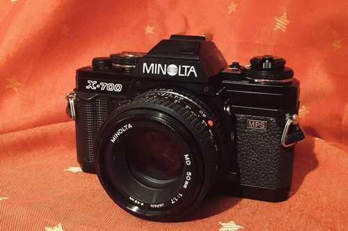 Minolta X-700+ MD 50mm 1,7+родной кофр