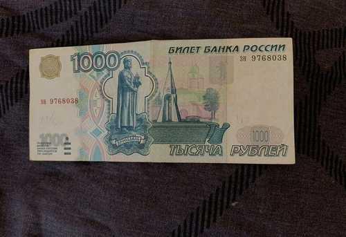 Купюра номиналом 1000 р, 1997 года без модификации