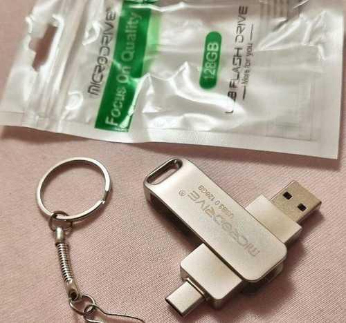 Флеш-накопитель Microdrive USB, 128 гб Type-C