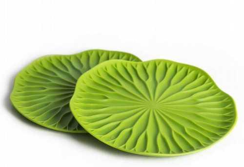 Набор подставок под бокалы lotus, зеленые, 2 шт