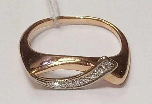 Золотое кольцо с бриллиантами р17,5 (29800)