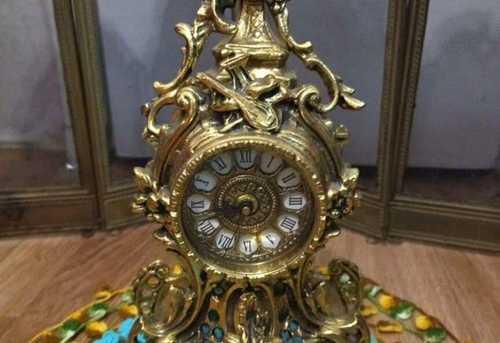 Часы каминные бронза