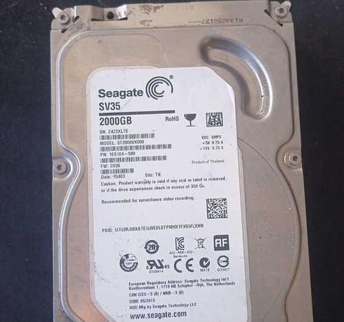 Hdd 2tb Seagate SV35