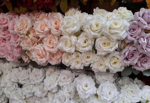 Кустовые розы,декор на свадьбу,цветы в профиле