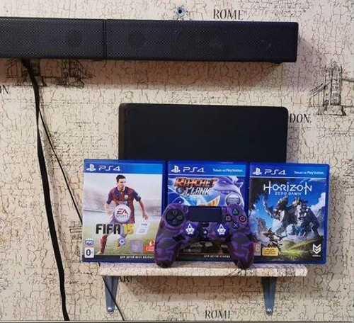 Sony PS4 1tb 3(диска) fifa 15, horizen, Richar
