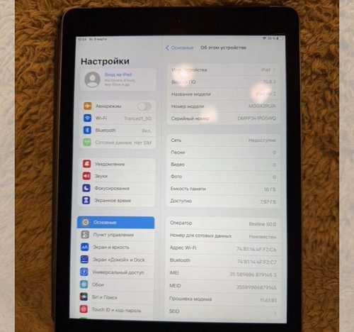 Apple iPad Air 2 16gb LTE