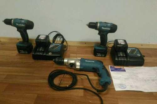 Аккумуляторный шуруповерт Makita DDF343 и дрель Ma