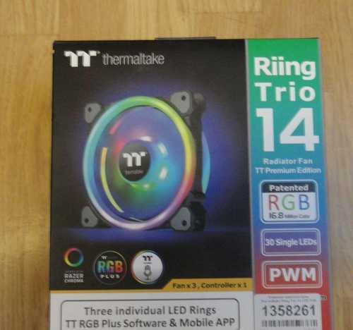Thermaltake Riing Trio 14 LED RGB Radiator Fan TT