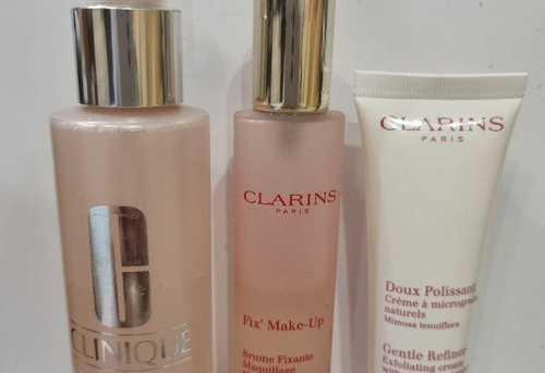 Clarins отшелушивающий крем,clinique спрей